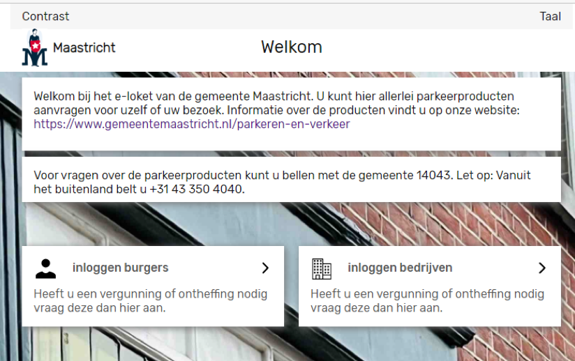 E-loket parkeren | Gemeente Maastricht